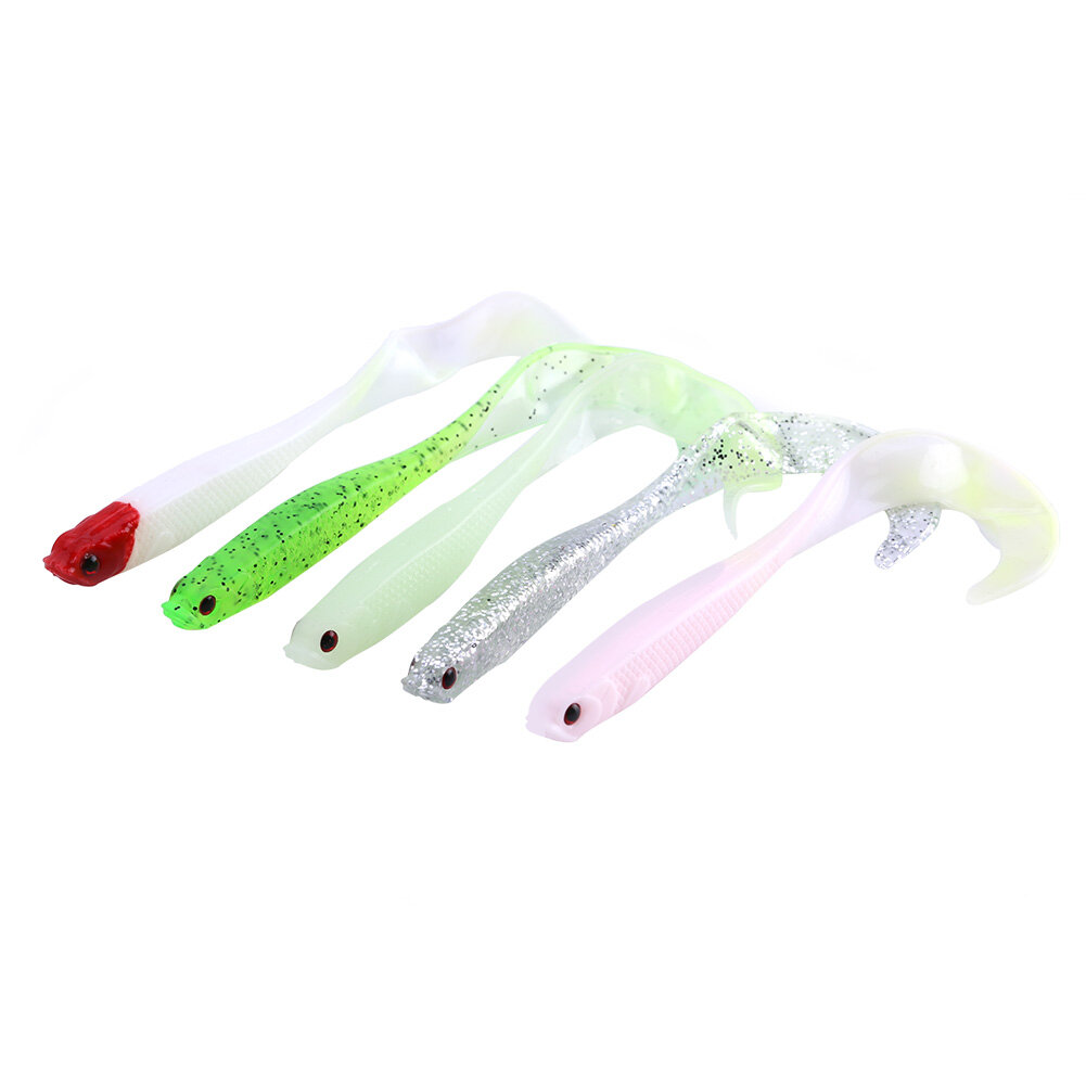 5 шт, мягкие рыболовные приманки смешанного цвета, 13 см, ПВХ, наживка для окуня, змееголова, для пресноводной рыбалки