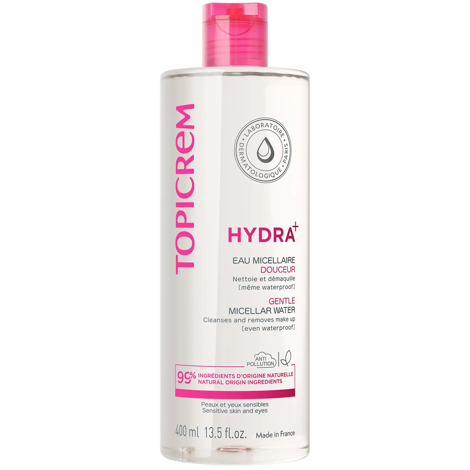 Topicrem Hydra+ Чувствительная кожа лица HYDRA+ Мягкая мицеллярная вода 400 мл