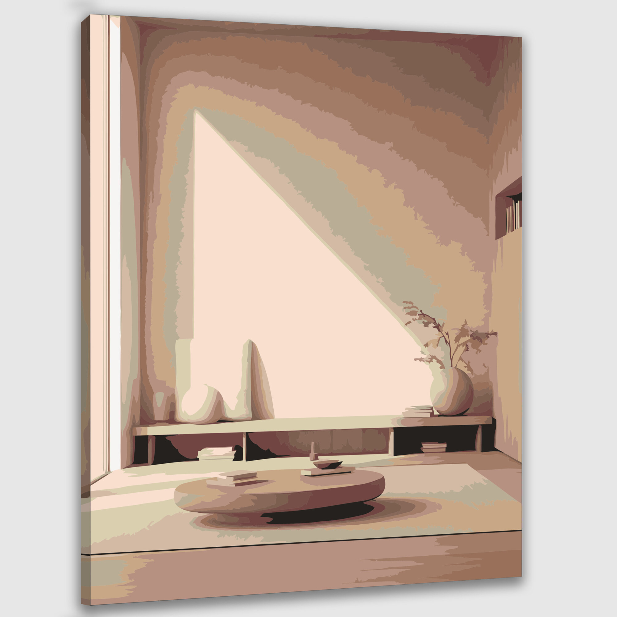 Картина по номерам 40x50 см, минималистский дизайн, интерьер, высокое разрешение, чистые линии, нейтральные тона