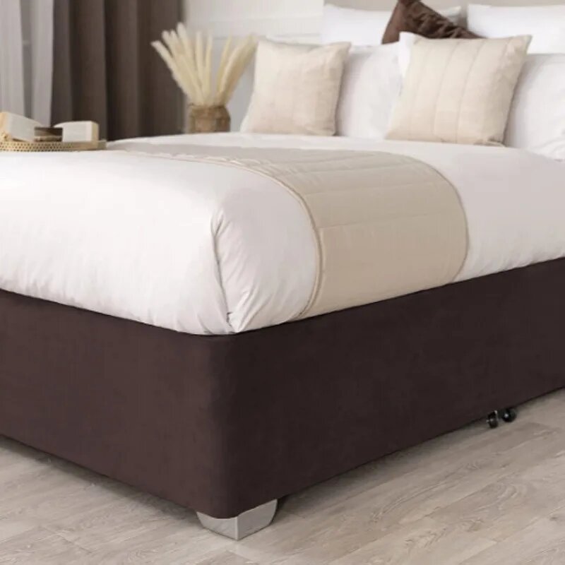 Юбка для кровати Divan Valance из искусственной замши 180x200x29cm, Coffee