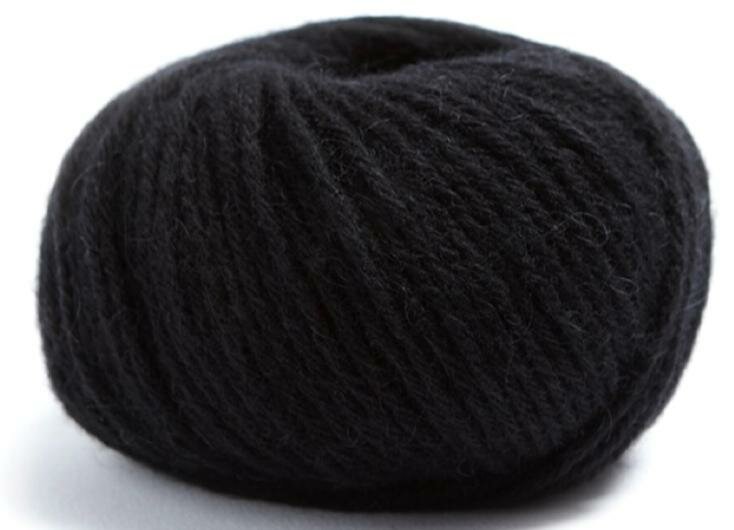 Bergamo /Бергамо/ пряжа Lamana (75% шерсть мериноса сверхтонкая, 25% бэби альпака), 25г/65м (01, schwarz, черный)