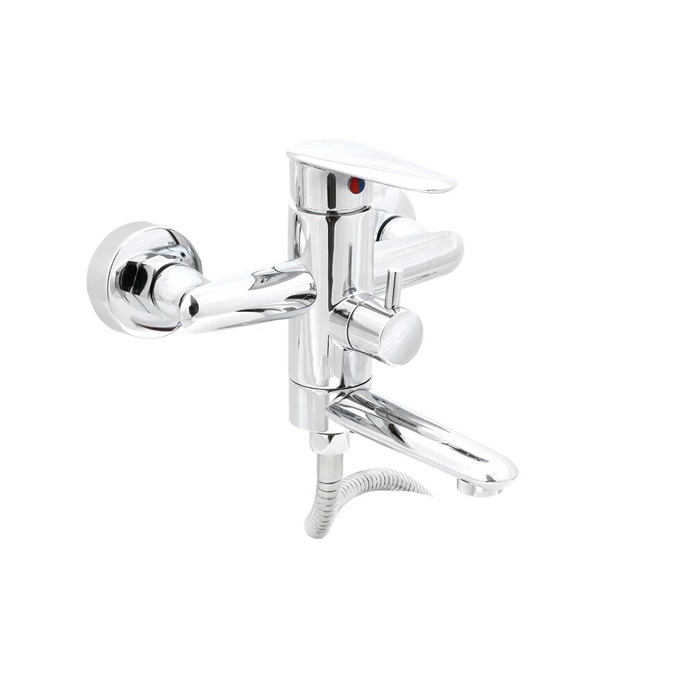 Смеситель Ванна SANTREK AQUA TESSA шар. d-35, картридж. перекл, кор. поворот. излив (16см) (SANTREK AQUA TE921)