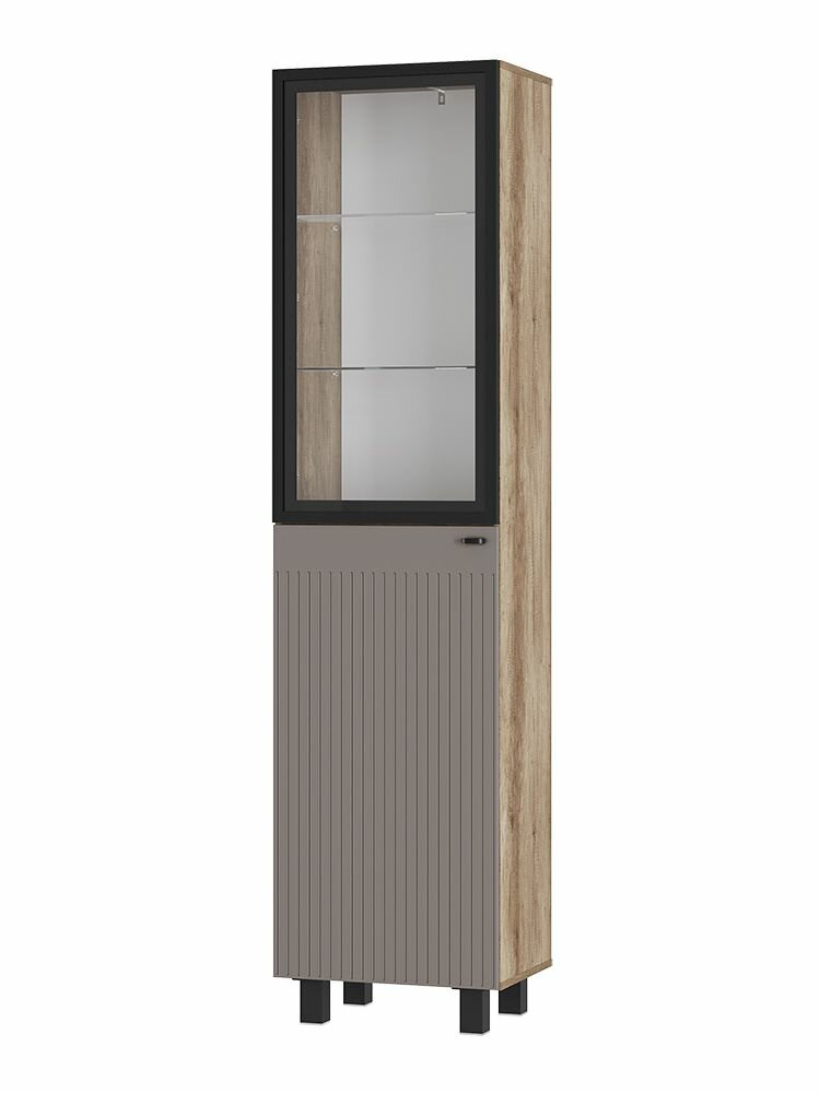 Пенал ARNIKA "Олива", распашные двери, ЛДСП, МДФ, с полками, дуб каньон