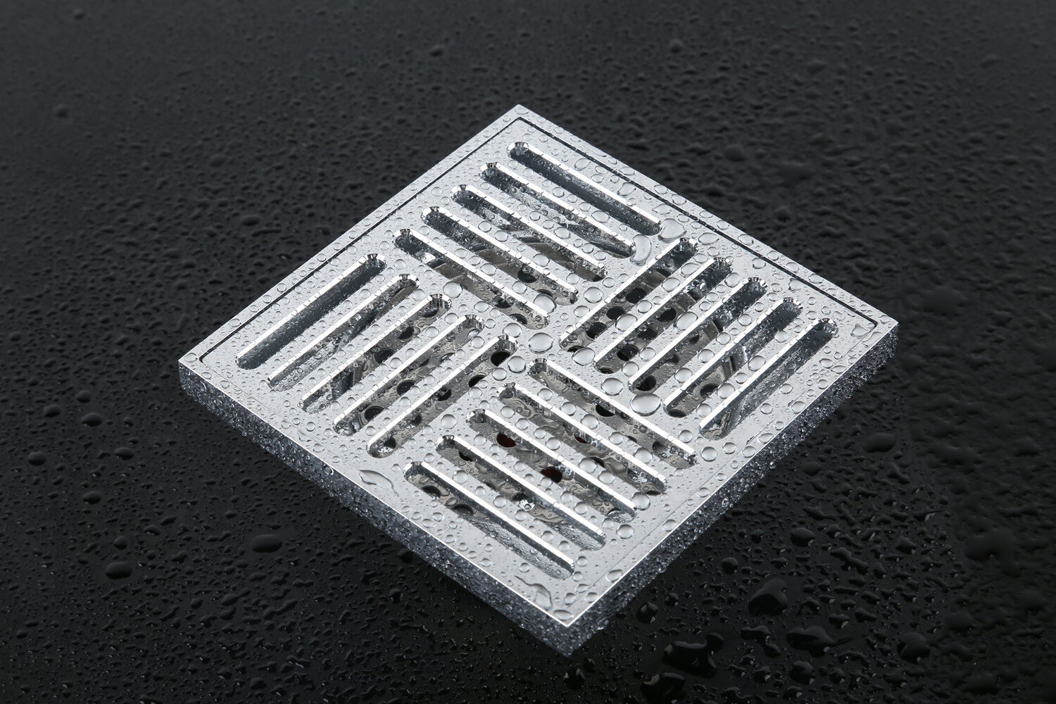 Трап для душа Gappo G81051, с решеткой, латунь, хромированный, сухой гидрозатвор