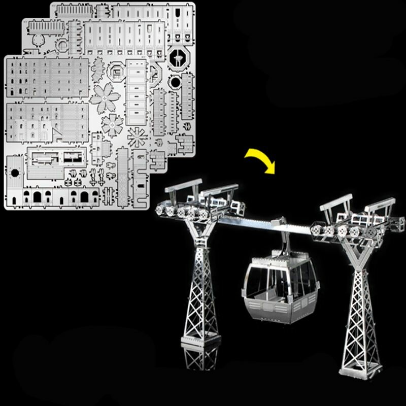 Подъёмная канатная дорога 3D Металлическая модель DIY Игрушки
