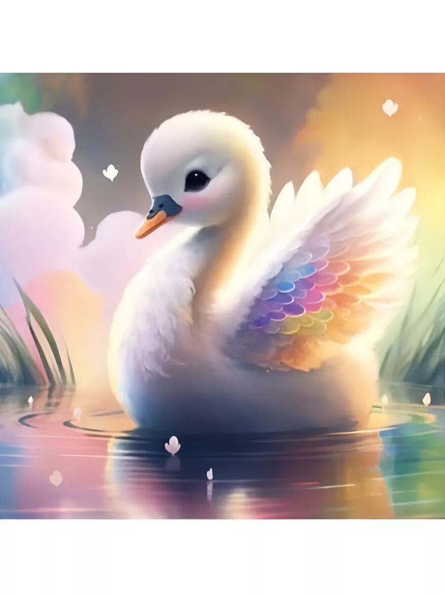 Картина из алмазной мозаики на подрамнике Круглые бриллианты 40х50см "белка"