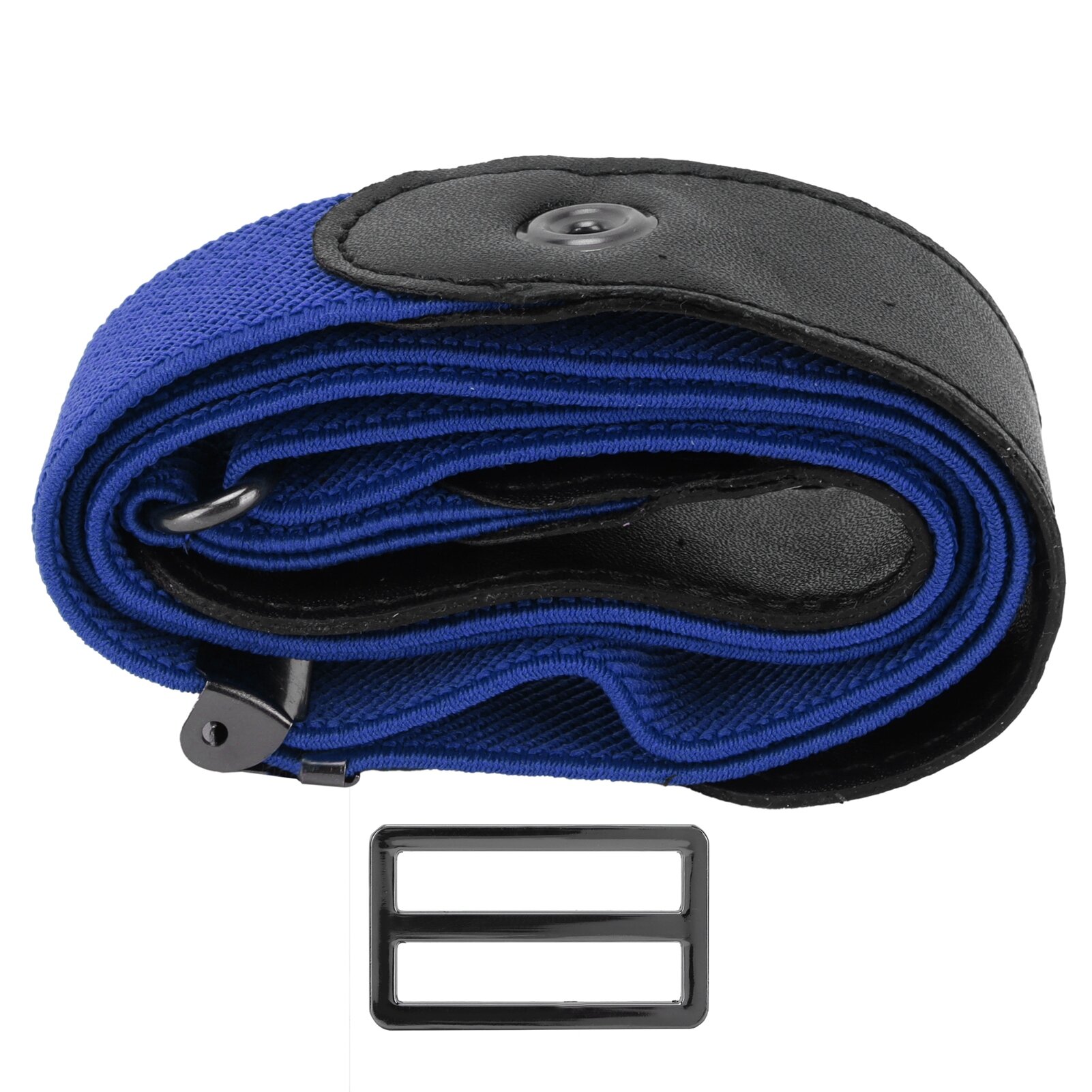 Эластичный пояс для джинсов и брюк, эластичный пояс для женской и мужской одежды, аксессуары, синяя пряжка.