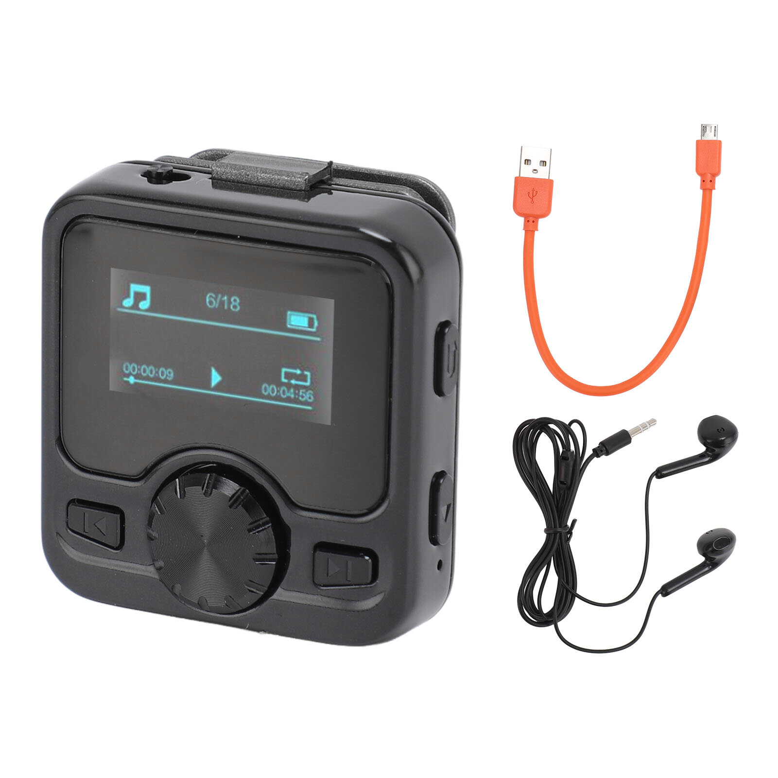 Цифровой Диктофон 360 Wheel Bluetooth MP3-Рекордер 16GB Back Clip