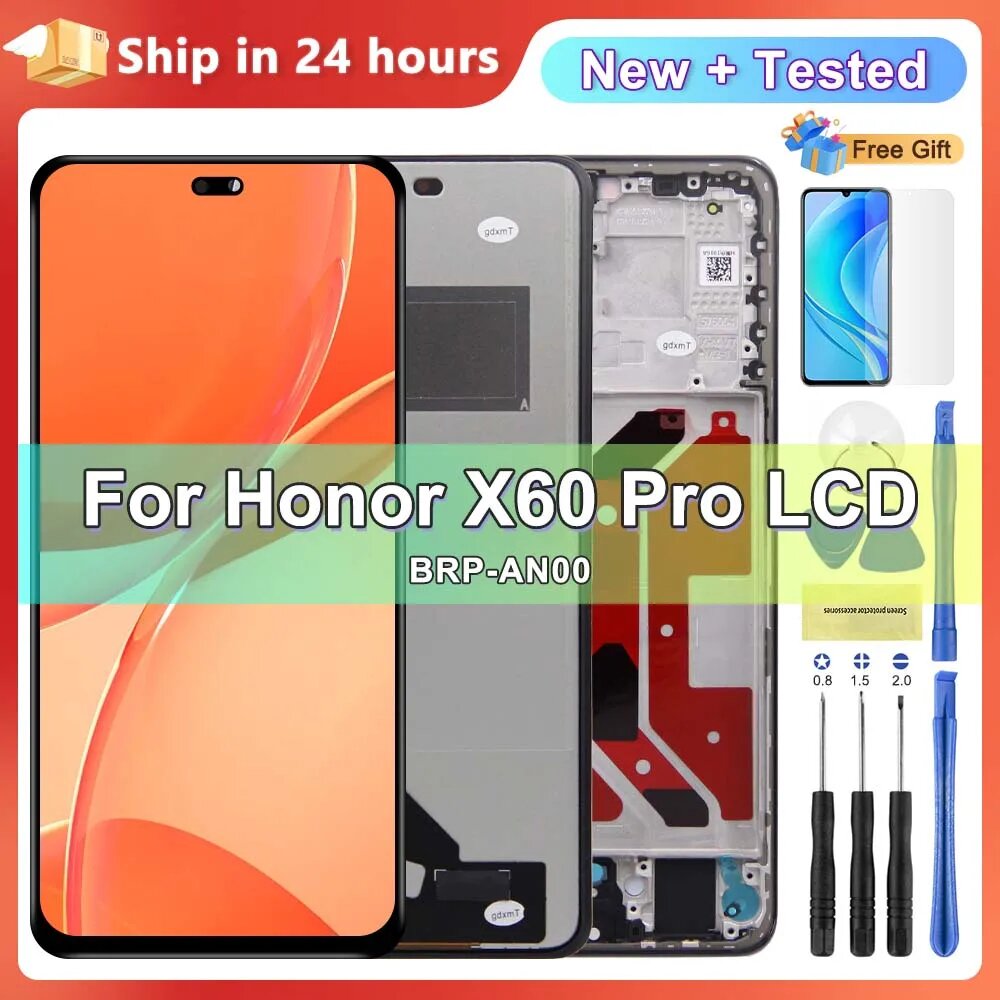 Для Honor X9C ЖК-дисплей Magic7 Lite BRP-NX1, сенсорный экран и дигитайзер для Honor Magic 7 Lite X60 Pro BRP-AN00, замена ЖК-дисплея With Purple Frame