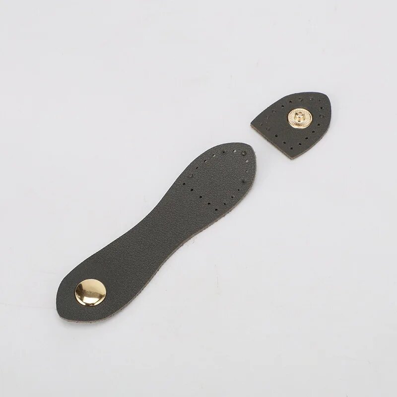 1-20 шт, новая модная кожаная пряжка для сумки, пуговицы ручной работы, застежка Черный, 5PCS, Grey