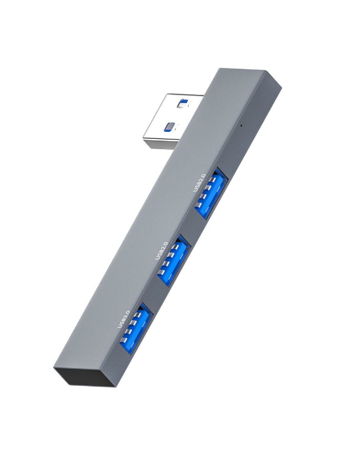 3 in 1 1x3.0+2x2.0 USB Hub 3 Ports Extended Plug Slim Portable Type C/USB PD Splitter PC Computer Laptop Accessories