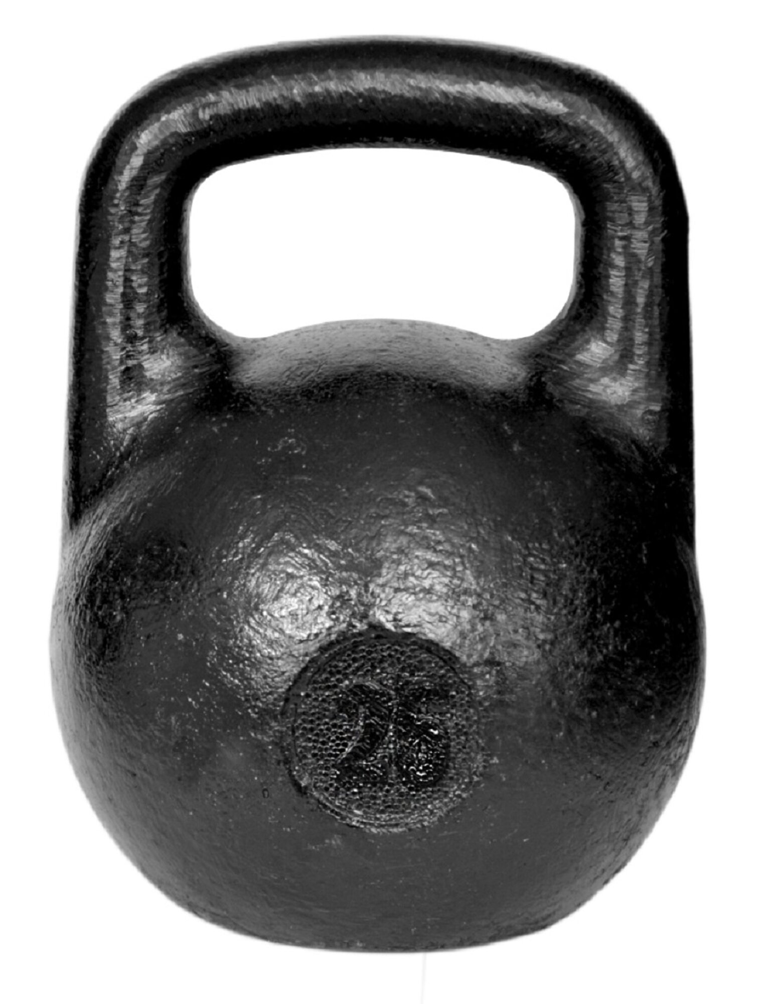 Гиря 26 кг чугунная уральская, одноручная, насыпная, черный Титан