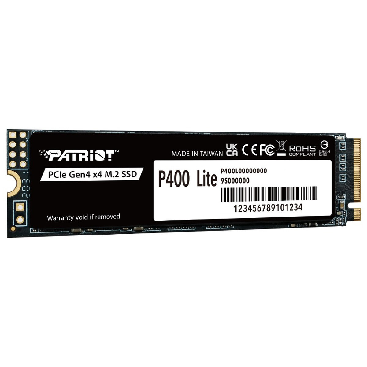 Накопитель SSD Patriot P400 Lite, 500 ГБ, M.2 2280 (P400LP500GM28H)