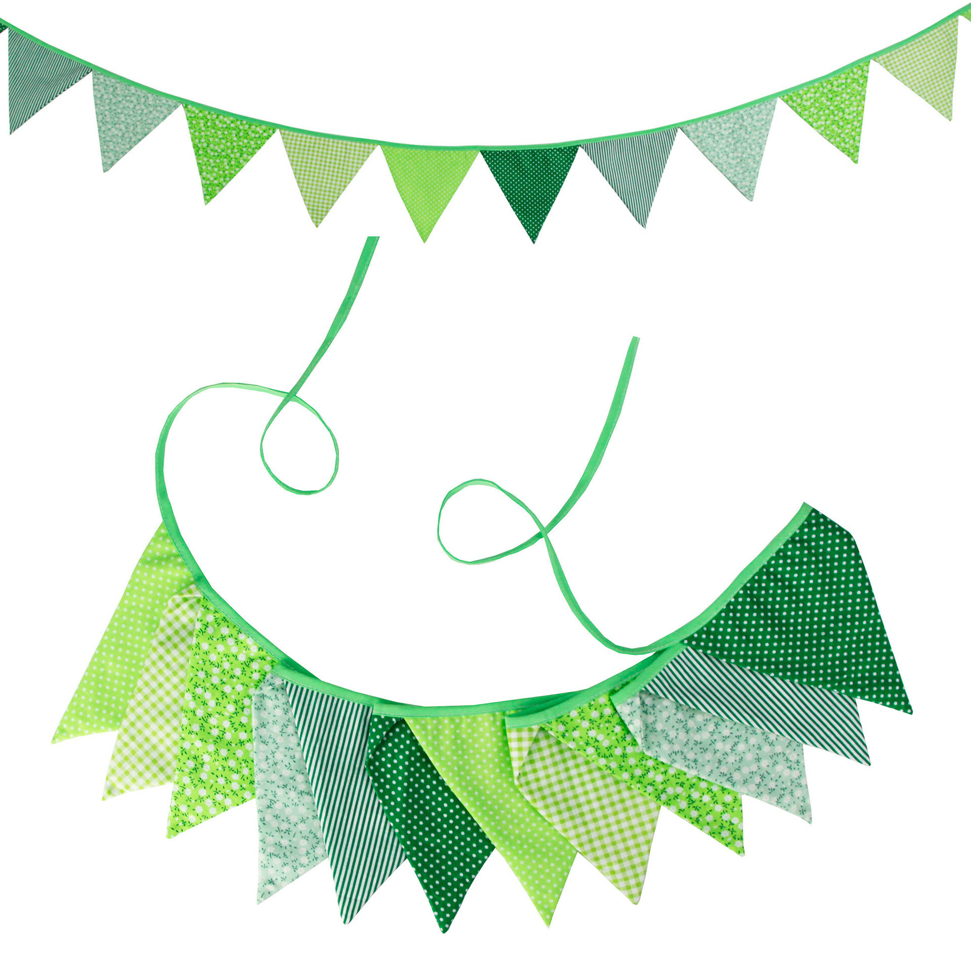 Вымпел Fluorescent fiber "Зеленый ретро" SJQ005, для детского дня рождения, 3,3м