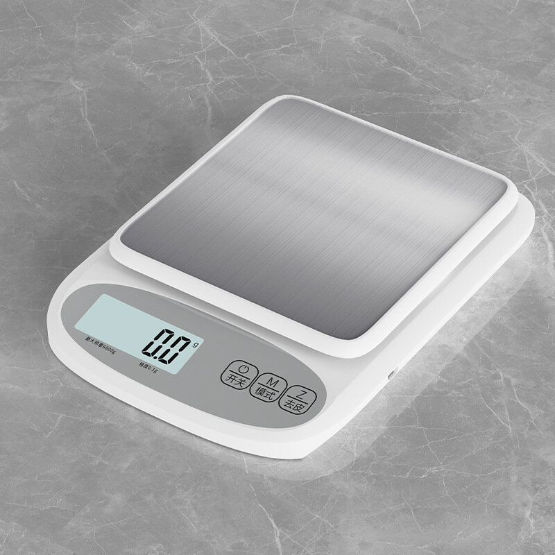 Кухонные весы, прецизионные, кофейные, 6 кг, 1 г, элегантные, белые