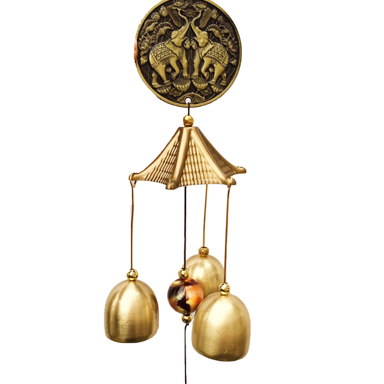 Винтажные колокольчики из сплава в стиле ретро, изысканная тонкая работа, декоративные колокольчики для магазина и дома, украшение в стиле «богатый слон».