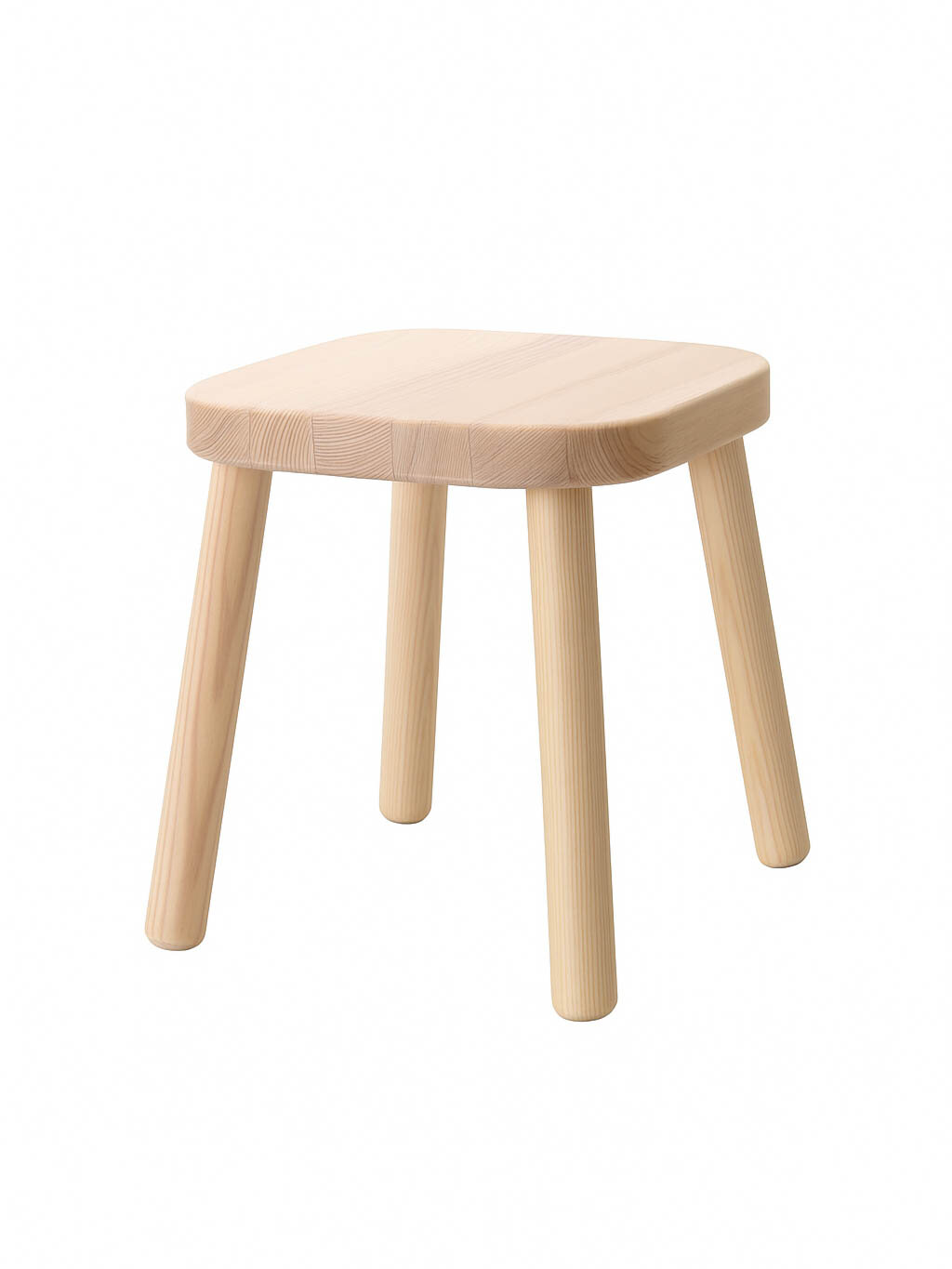 Табурет ошпи 25х29х25 светло-белый, массив дерева, 25х25х29 см