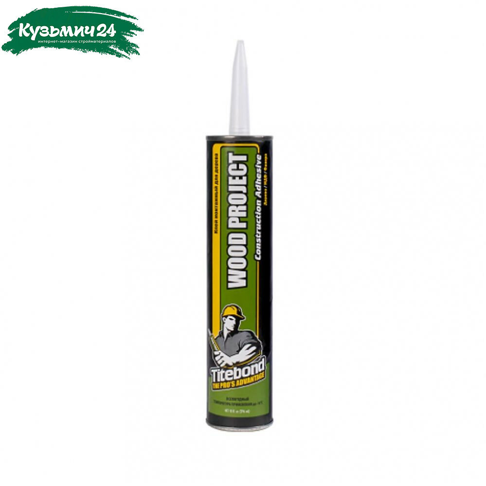Клей Titebond Wood Project Construction Adhesive монтажный, для дерева, гибкий шов, 296 мл