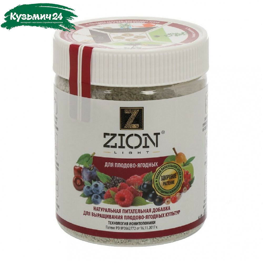 Удобрение минеральное Zion B000012 для плодово-ягодных лайт, полимерный контейнер, 450 г