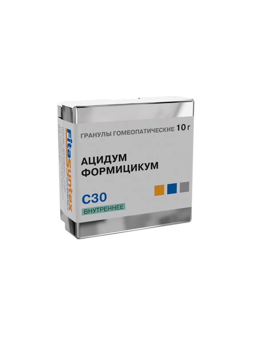 Ацидум формицикум С30, гранулы гомеопатические, 10 грамм , Фитасинтекс