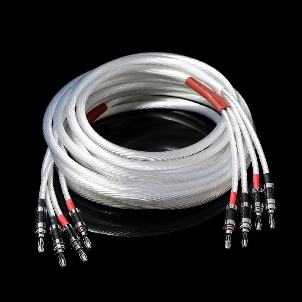 Аудиокабель HiFi 5NOCC, импортированный из голландских стран: монокристаллическая медь с покрытием из чистого серебра, для усилителей Hi-Fi, динамиков