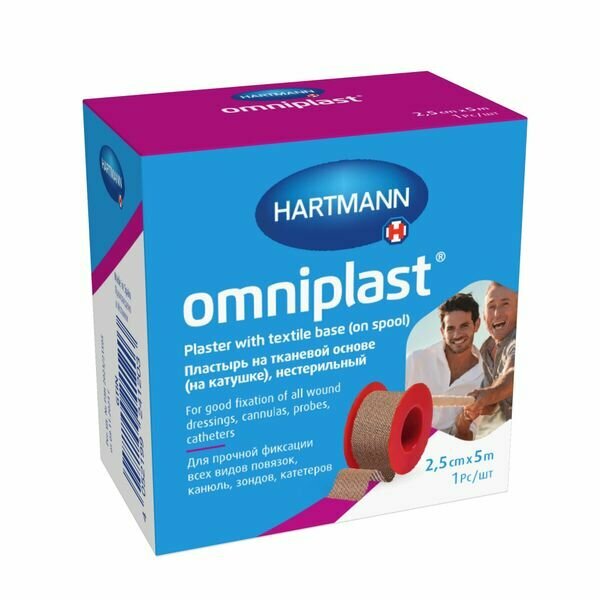 Пластырь из текстильной ткани телесный Omniplast/Омнипласт 5м х 2,5см