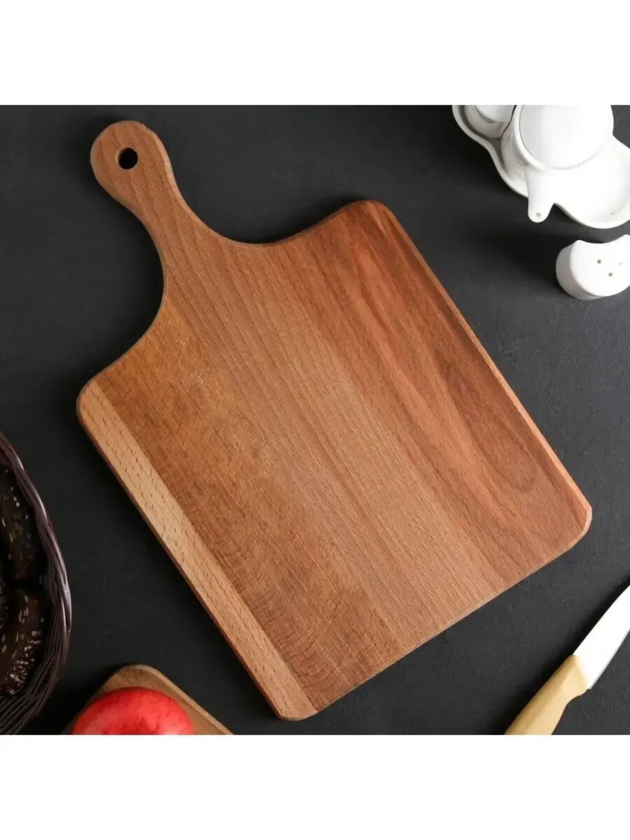 Доскa рaзделочнaя "Для подaчи", 40х25х1,8 см, бук