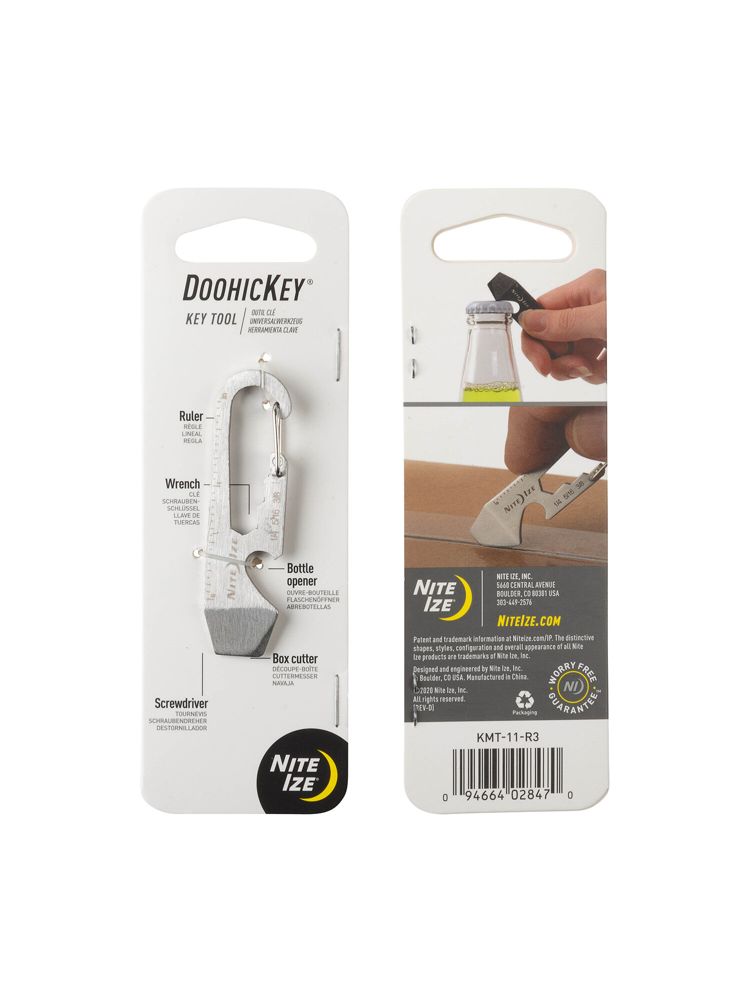 Мультитул-брелок edc Nite Ize DoohicKey Key Tool - Стальной — фото 1
