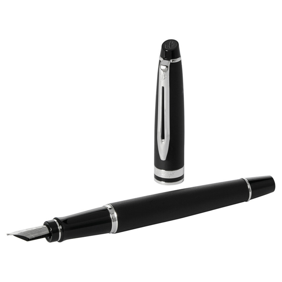 Ручка перьевая Waterman "Expert Matt Black CT" синяя, 1,0мм, подарочная упаковка, 184172