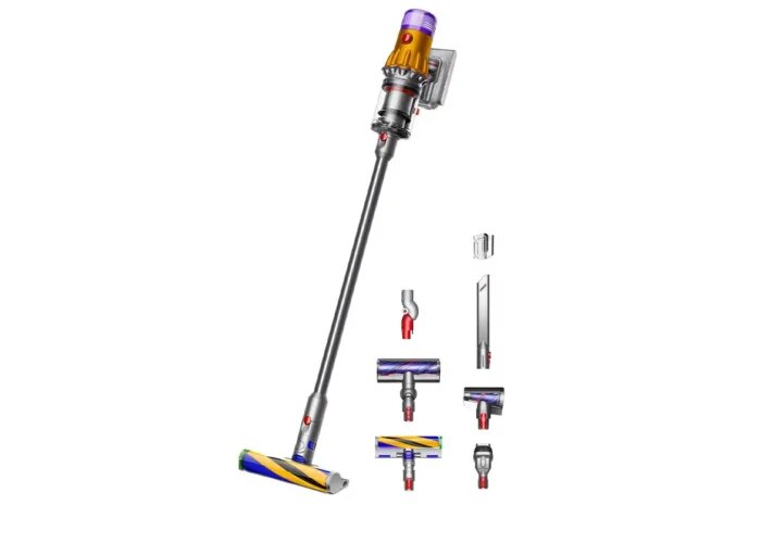 Вертикальный пылесос Dyson V12 Detect Slim Absolute (SV46) UK, желтый/никель