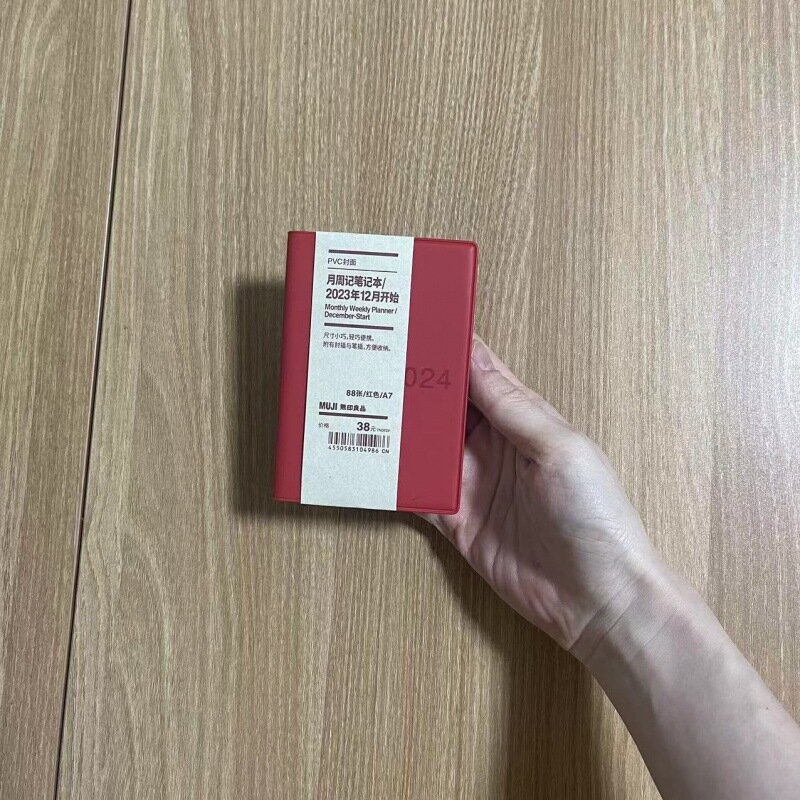В наличии MUJI Печатные товары Книга расписания на любую дату 2024 Ежемесячный Еженедельный Планировщик Блокнот