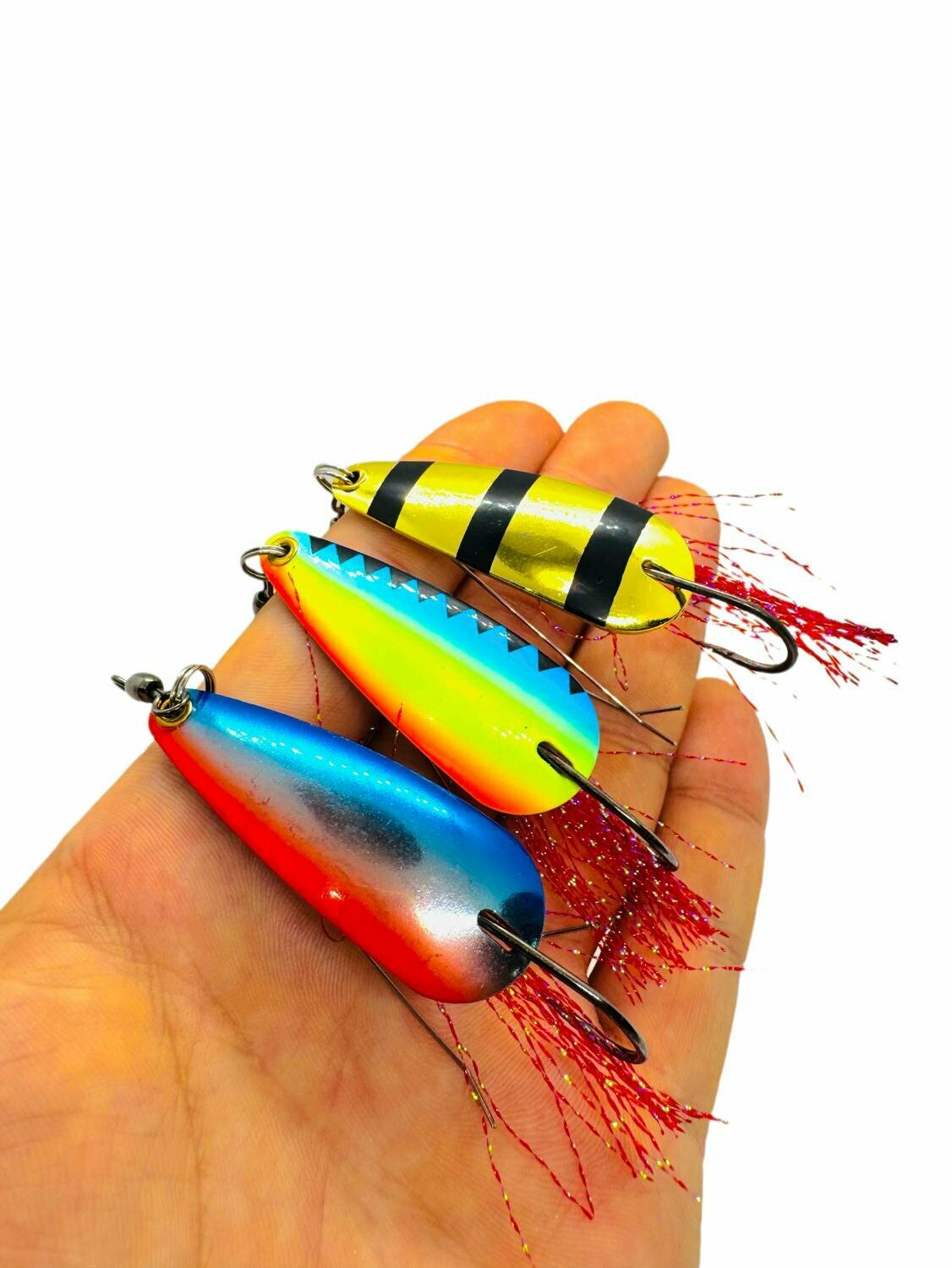 Блесна незацепляйка на щуку набор 3 шт; Незацепляйки на окуня 12 грамм