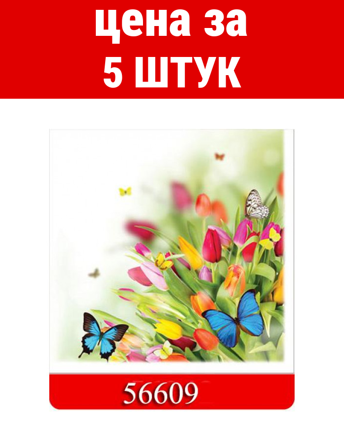 Комплект 5 шт, салфетки бумажные 3-СЛ 20Л "лори" триумф 56609