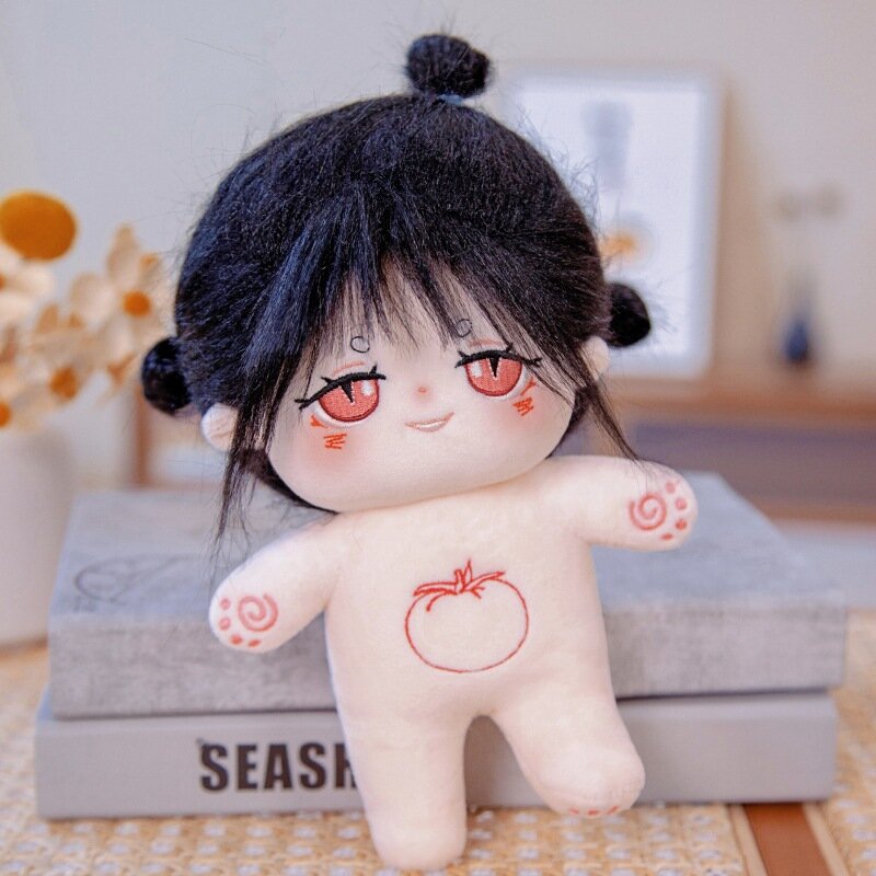 Хлопок кукла плюшевая игрушка кукла кукла ткань для девочек 20 см см парик дешевый обнаженный ребенок подарок для детей