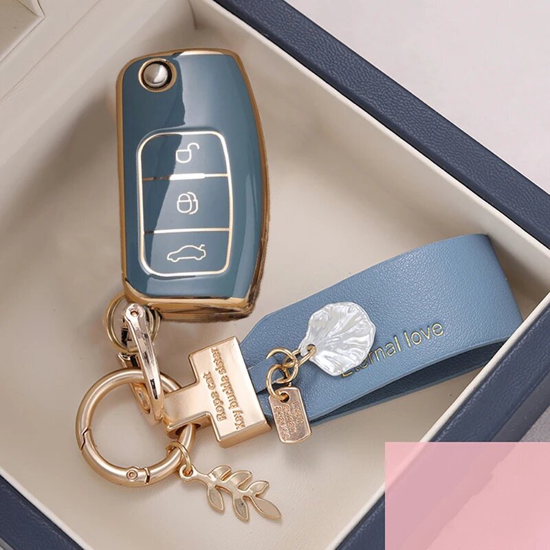 Новый чехол для автомобильного ключа из ТПУ для Ford Fiesta Focus 2 Ecosport Kuga Escape Grey set 2