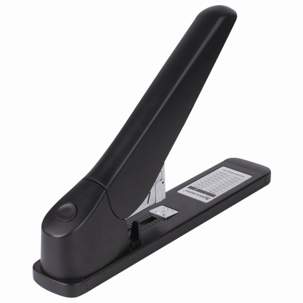 Степлер мощный №24/6-23/24 BRAUBERG "Heavy duty MX", до 200 листов, черный, 222564, 222564