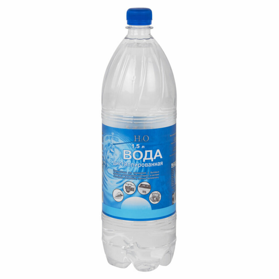 Вода дистиллированная 1,5 л, 6 шт, 609132