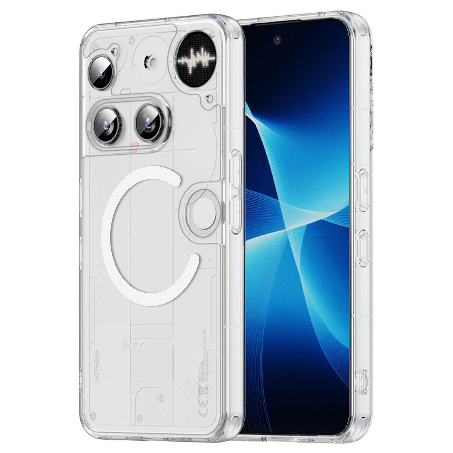 Суперзащитный Мягкий Пластиковый Прозрачный магнитный чехол для Nothing Phone 3 NothingPhone3 5G