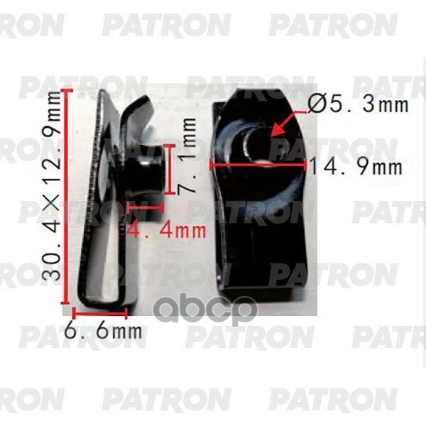 Вставка под винт GM Применяемость: Скоба под винт M6 T=30.4, F=14.9 PATRON арт. P37-2230