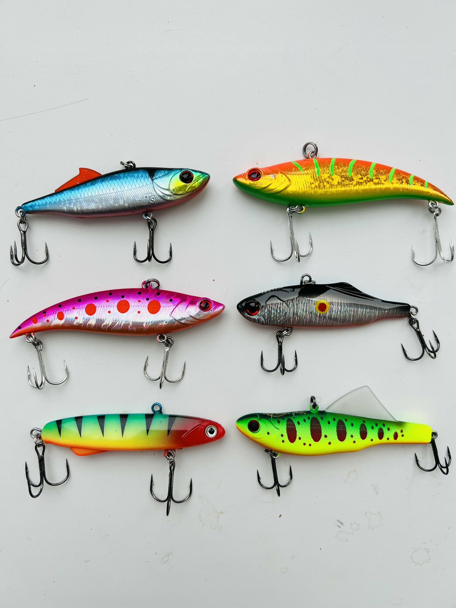 Набор из шести уловистых зимних раттлинов в двухстороннем органайзере