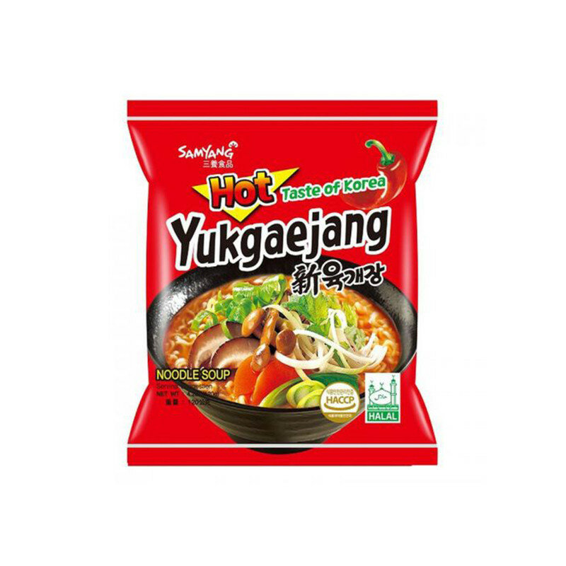 Лапша быстрого приготовления Samyang Yukgaejang острая говядина 120 г, Южная Корея