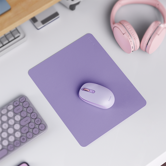 Коврик для мыши Baseus Mouse Pad, Размер: 260 x 210 мм. Цвет: Фиолетовый, Материал: Искусственная экокожа