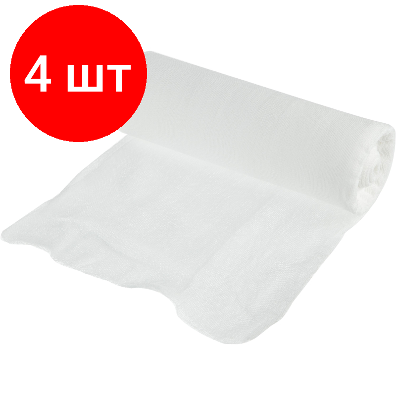Комплект 4 рул, Перевяз. ср-ва Отрез марлевый в рулоне, 10м, пл.28, ГУ, Ньюфарм ШК32139