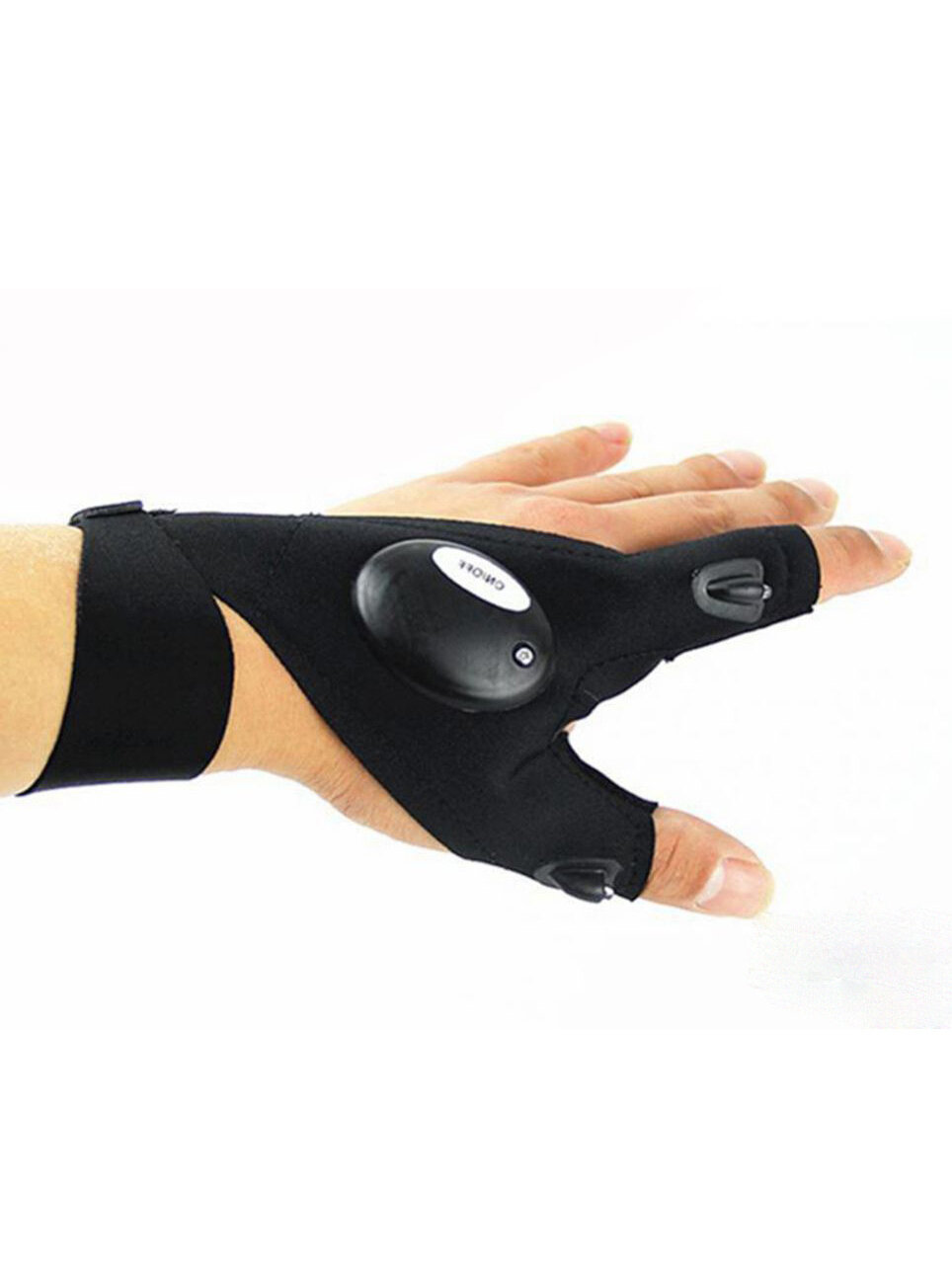 Перчатки рыболовные на левую руку один палец нескользящая с LED подсветкой