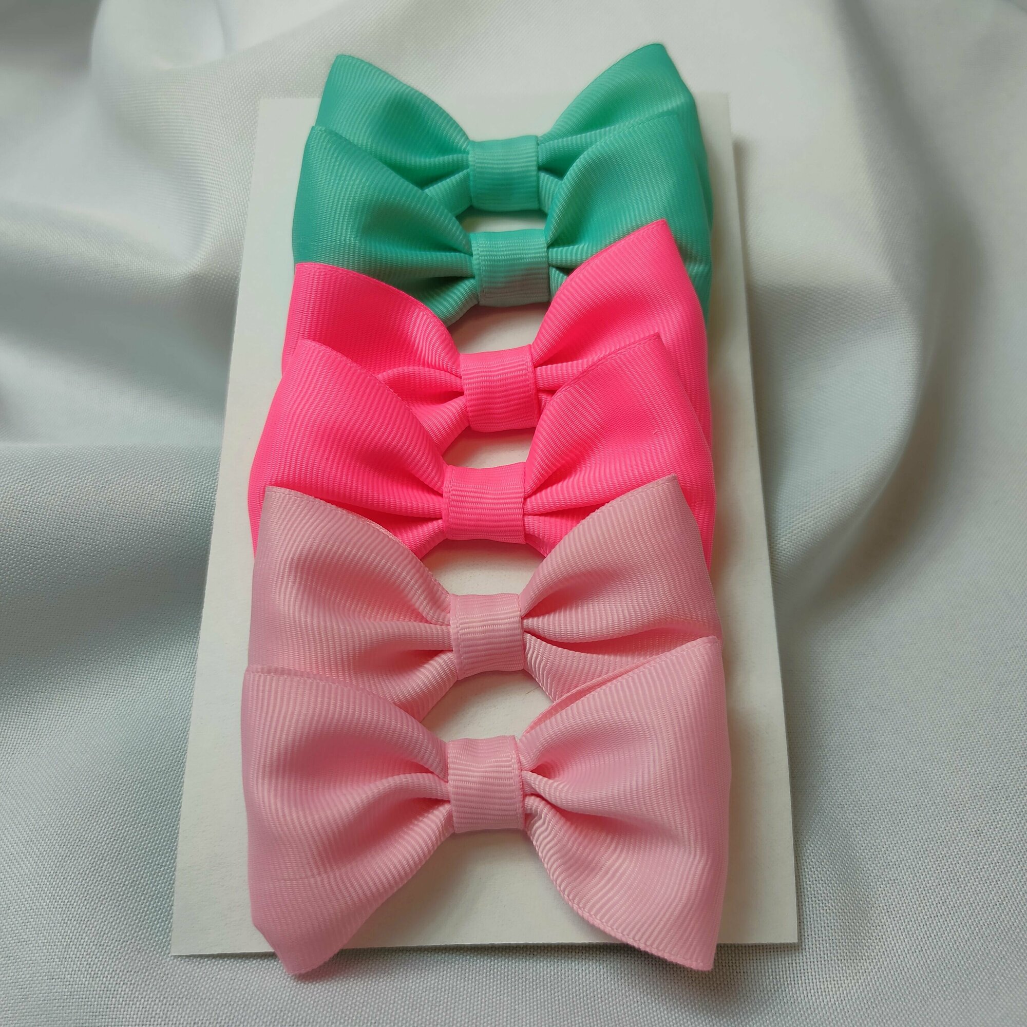 Бантики для волос девочкам, ручной работы, для школы, для детского сада, миниатюрные, повседневные 6 шт, на резиночках