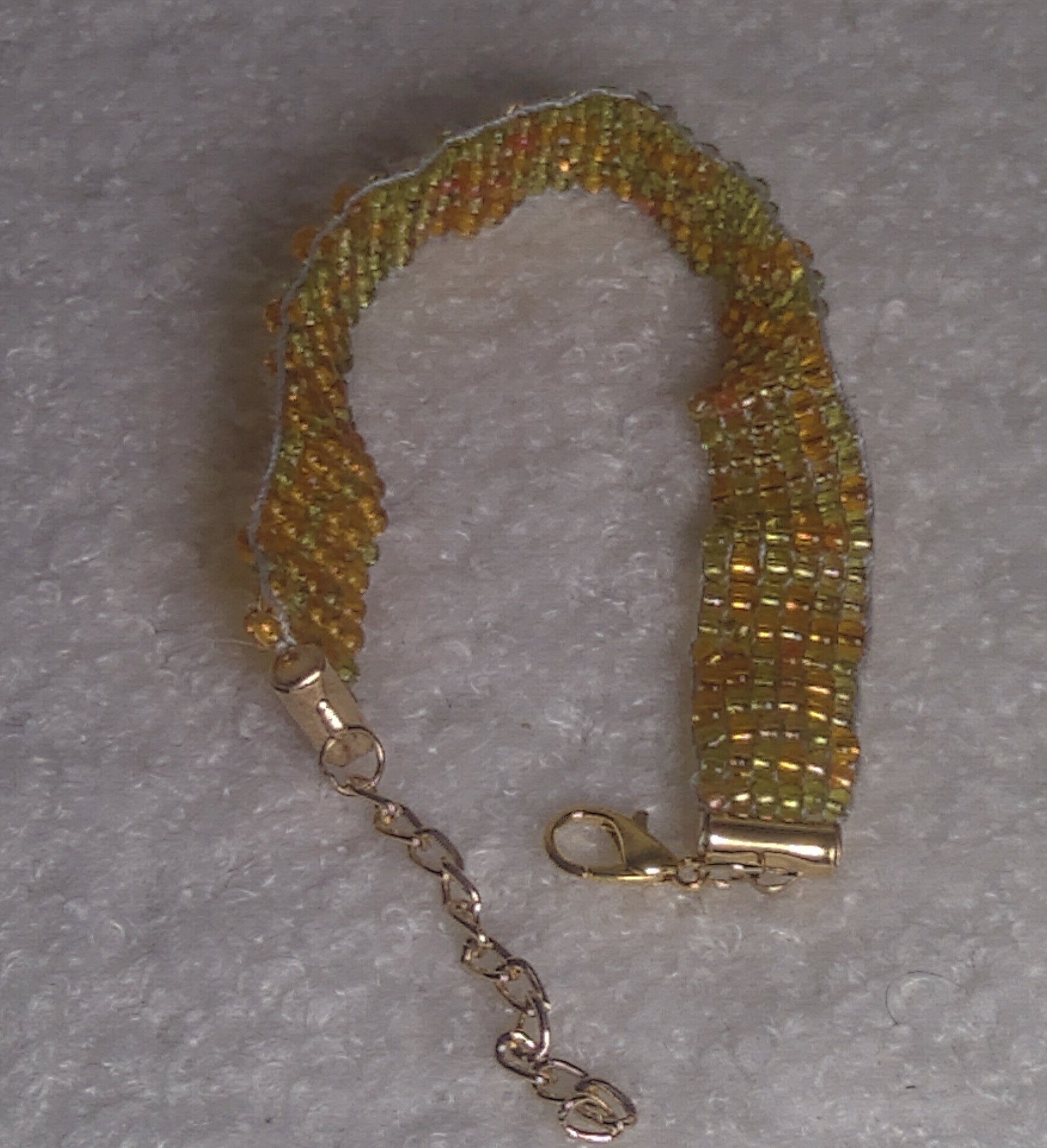 Плетеный браслет, бисер