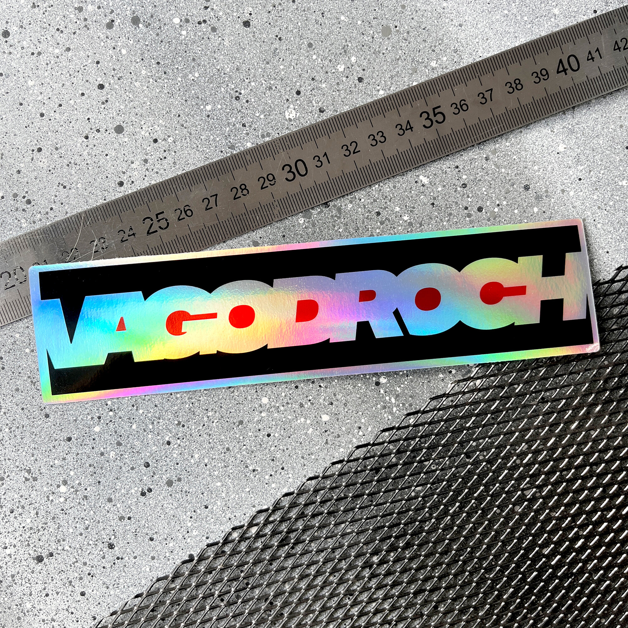 Наклейка голографическая надпись Vagodroch 18.8x4.6 / Resource Stickers