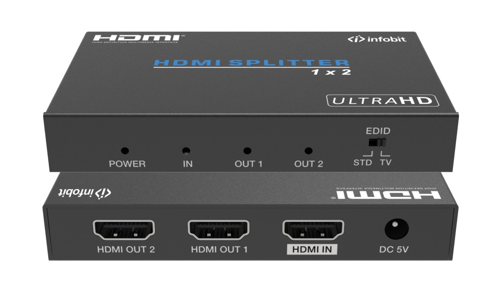 Усилитель - распределитель Infobit [iSwitch 102] 1х2 HDMI 4K60