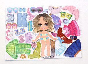 *Игр(ДесятоеКоролевство) МагнитныеИстории Одевашки_Мини Ксюша (кукла; магн. одежки-37эл; европодвес) (04094)