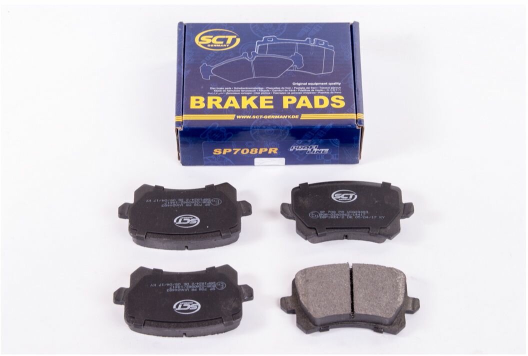 Колодки тормозные задние для Audi Q3 (с 2011 г), A6 (с 2008 г), Volkswagen Passat (с 2005 г), Tiguan (с 2007 г) комплект 4 шт. арт SP708